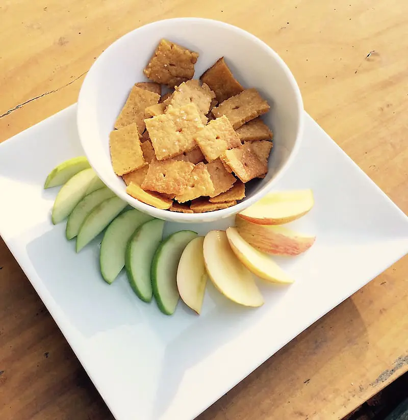 Healthy Homemade Cheese Square Crackers