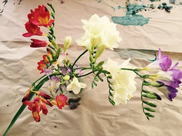 Springing Into Art with Flowers and Paint