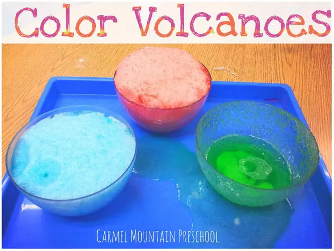 Color Volcanoes - Carmel Mountain Preschool
