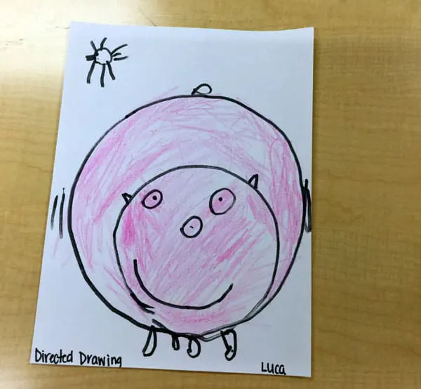 Directed Drawing Pigs - Carmel Mountain Preschool