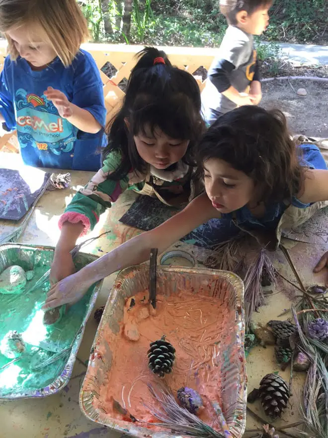 Creating Art with Nature - Carmel Mountain Preschool