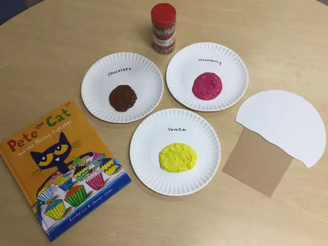 "Pete the Cat" Cupcake Craft - Carmel Mountain Preschool