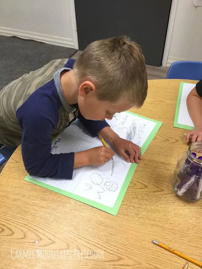 Moon Rock Science activity at Carmel Mountain Preschool