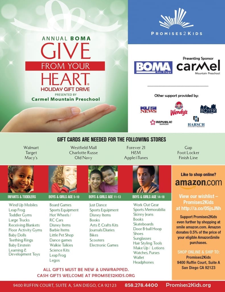 Gift Drive Information - Carmel Mountain Preschool