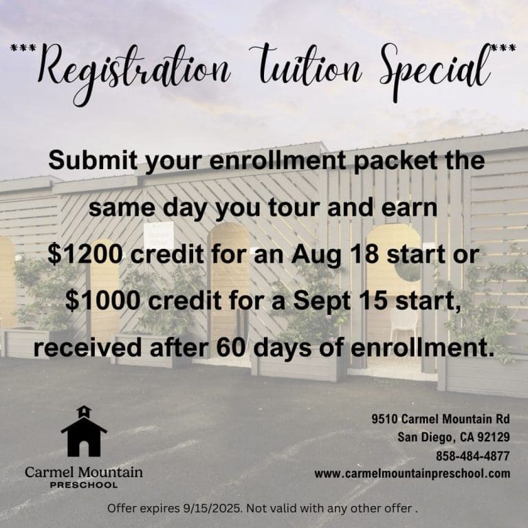 Schedule a Tour - Carmel Mountain Preschool